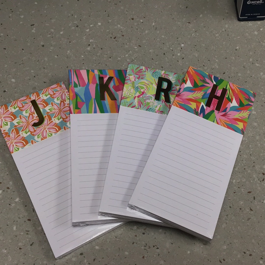 Mary Square Initial Notepad – The Cottage Basket