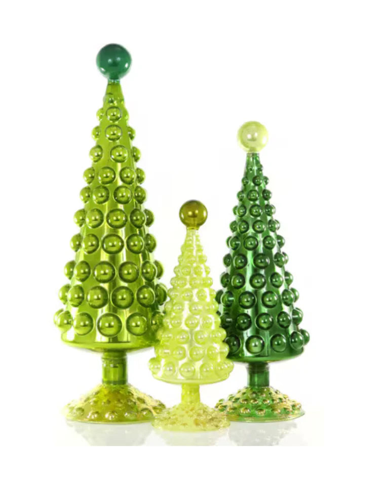Lg. Green Glass Tree – The Cottage Basket