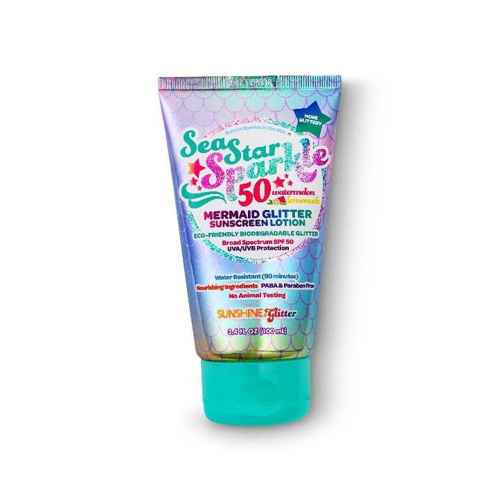Sea Star Sparkle Mermaid SPF 50 Glitter Sunscreen – The Cottage Basket