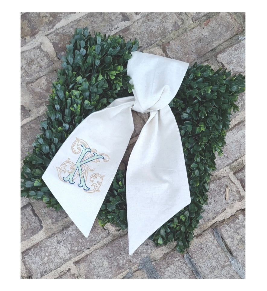 Linen Natural Wreath Sash-44" – The Cottage Basket