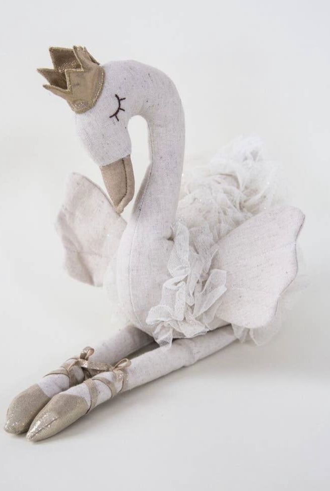 Large swan- stuffed animal – The Cottage Basket