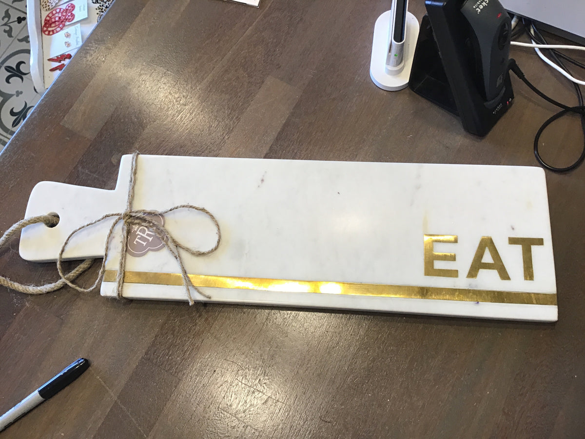 EAT marble serving board – The Cottage Basket