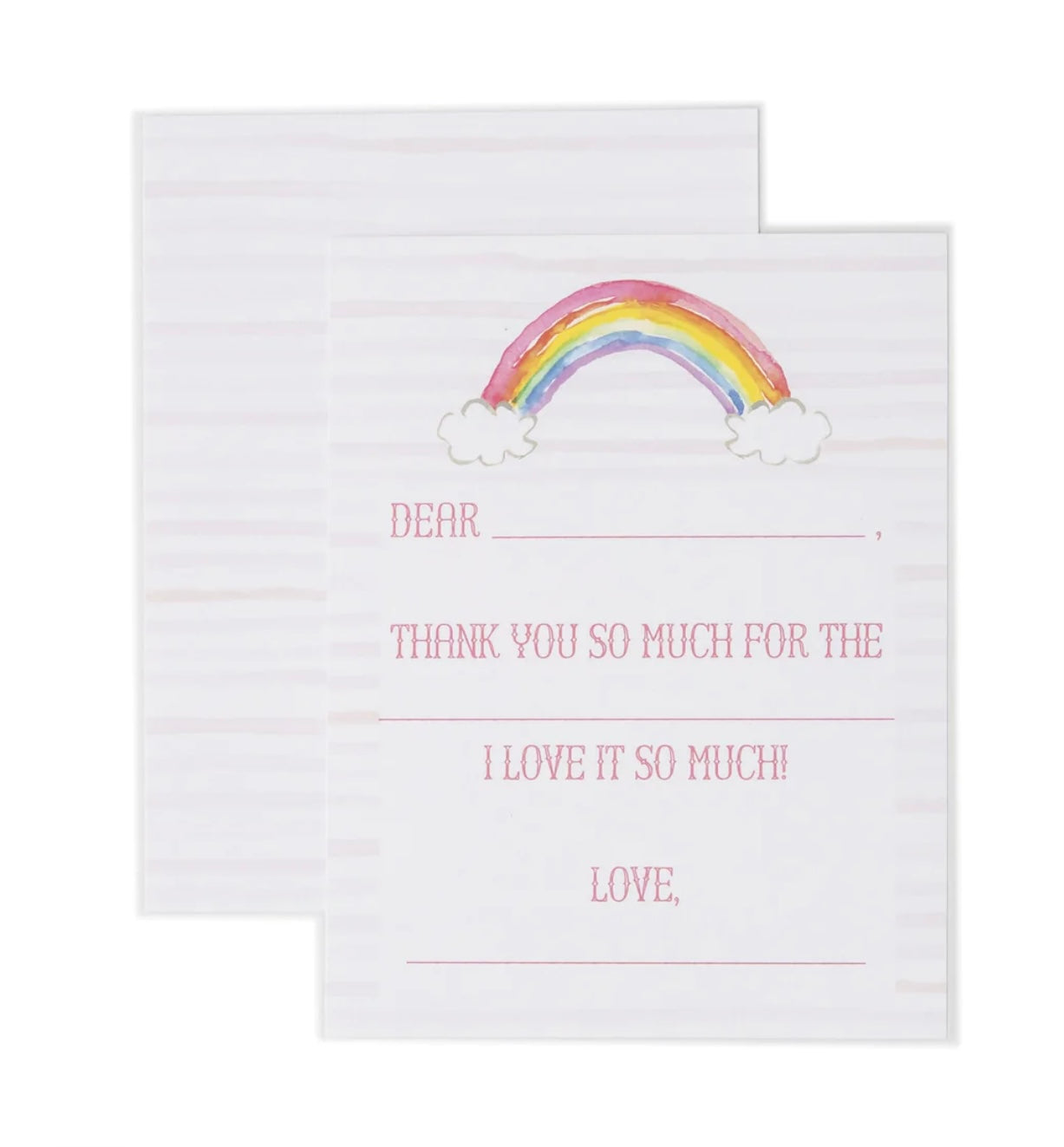 Children’s Rainbow Fill-In-The-Blanks Thank You Notes – The Cottage Basket