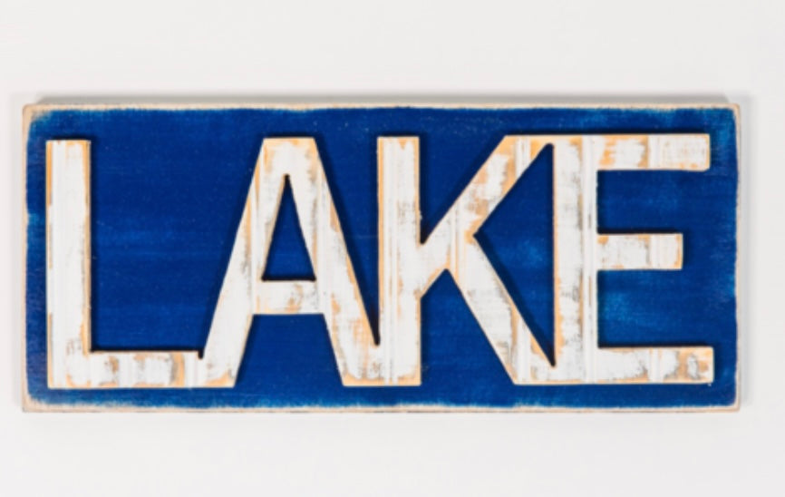 LAKE Wooden Sign – The Cottage Basket