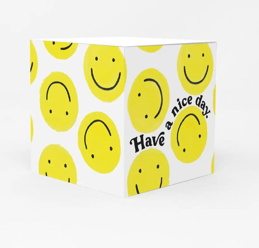 Smiley Face Sticky Note Cube – The Cottage Basket