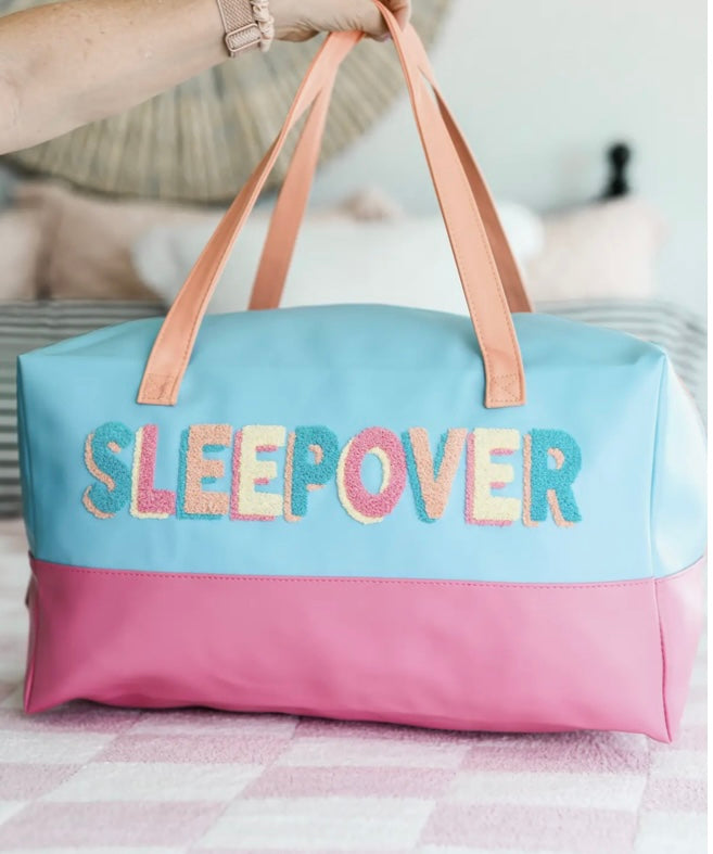 Sleepover Chenille Letter Duffle Bag – The Cottage Basket