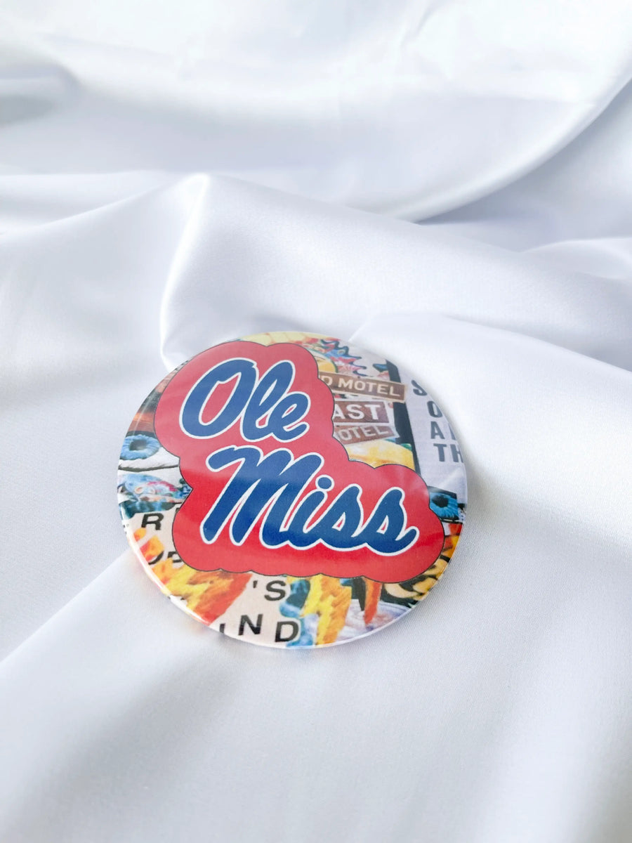 Ole Miss Logo Button – The Cottage Basket